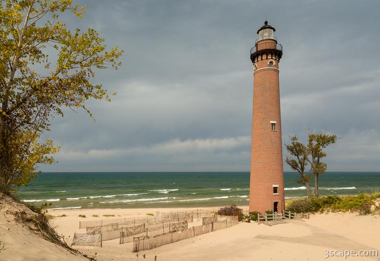 Little Sable Point Lighthouse on a Cloudy Day Fine Art Print by Adam ...