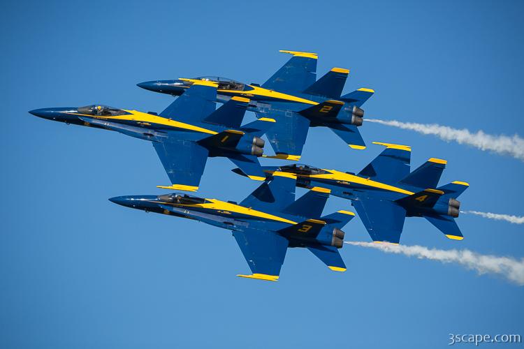 Blue Angels Diamond Formation Fine Art Print by Adam Romanowicz