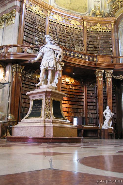 Statue at National Library Photograph by Adam Romanowicz