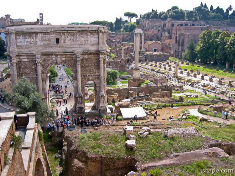 The Roman Forum with Arch of Septimius Severus Photograph by Adam ...