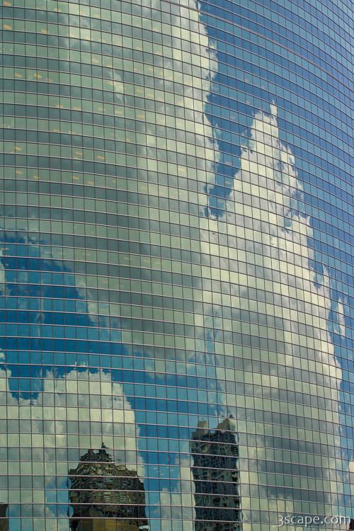 Reflective glass on 333 West Wacker Building Fine Art Print by Adam ...