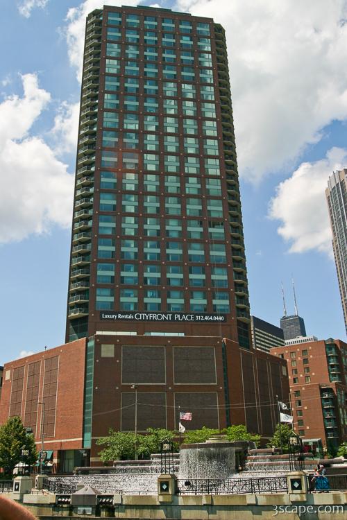 Cityfront Place Condos near Centennial Fountain Fine Art Print by Adam ...