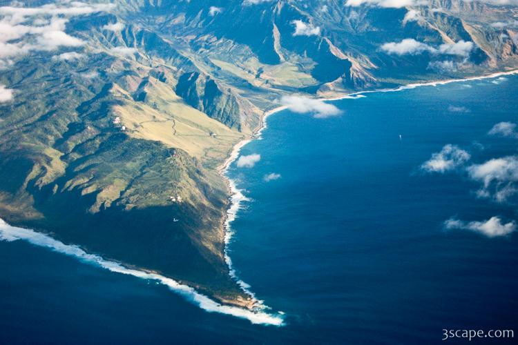 Aerial view of Oahu Photograph by Adam Romanowicz