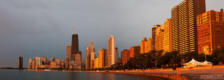 Sunrise over Chicago Fine Art Print by Adam Romanowicz