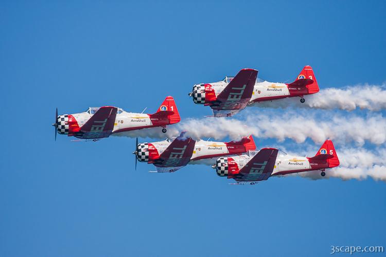 Aeroshell Aerobatic Team Fine Art Print by Adam Romanowicz