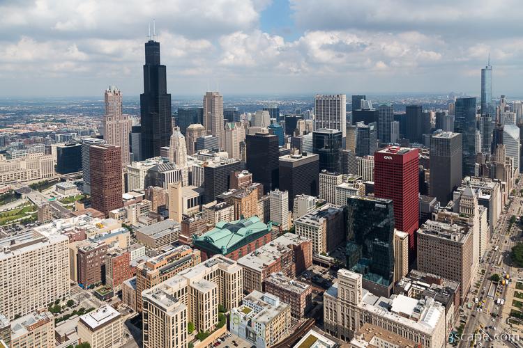 Chicago Loop Aerial Fine Art Print by Adam Romanowicz