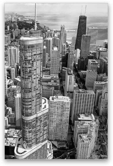 Trump Tower and John Hancock Aerial Fine Art Print by Adam Romanowicz