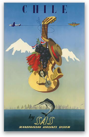 Vintage Chile SAS Poster Fine Art Print by Adam Romanowicz