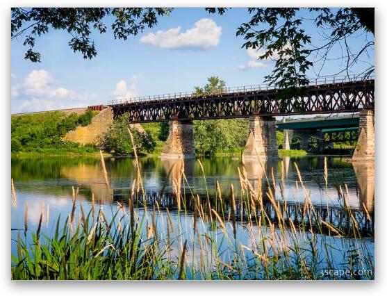 Fox River Rail Bridge Fine Art Print by Adam Romanowicz