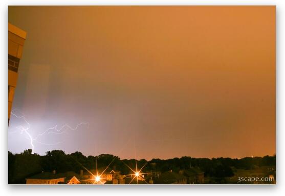 Lightning over Chicago Fine Art Print by Adam Romanowicz