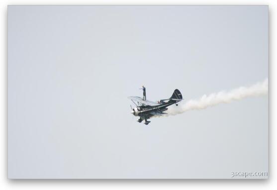 Jimmy Franklin's jet/prop 1936 Turbo-Waco with a wing walker Fine Art ...