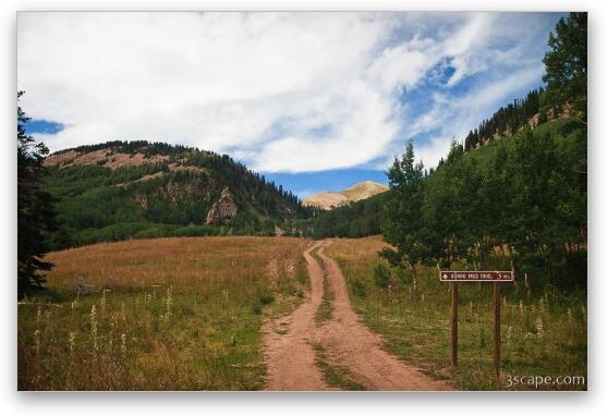 Burro Pass access road Fine Art Print by Adam Romanowicz