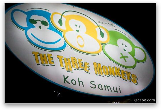 The Three Monkeys Fine Art Print by Adam Romanowicz