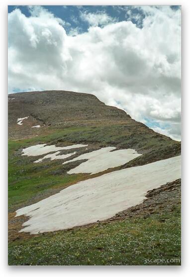 Glacial snow and high ridge along the Continental Divide Fine Art Print ...