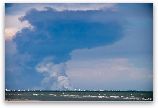 Forest lands in the Everglades were on fire, this photo was from ...