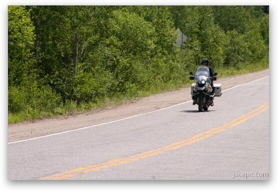 Riding along the Trans-Labrador Highway Fine Art Print by Adam Romanowicz