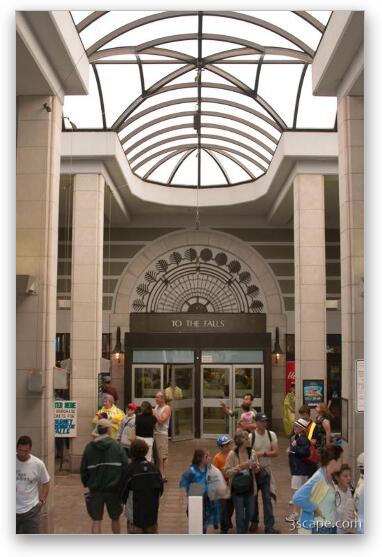 Niagara Falls tourist building Fine Art Print by Adam Romanowicz