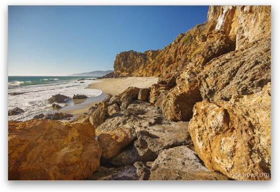 Point Dume at Zuma Beach Fine Art Print by Adam Romanowicz