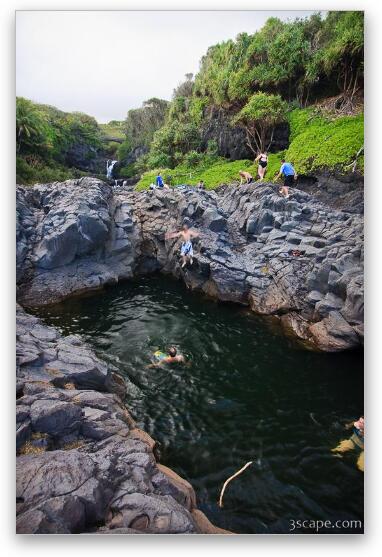 Oheo Pools (Seven Sacred Pools) near Hana, Maui Fine Art Print by Adam ...