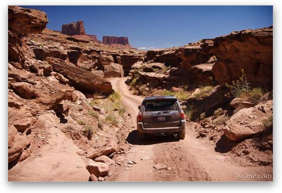 Toyota 4Runner on White Rim Trail Fine Art Print by Adam Romanowicz