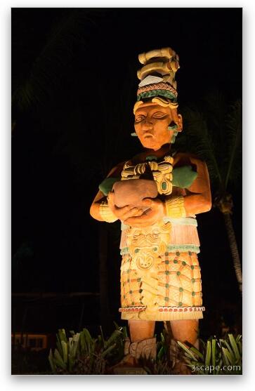 Mayan Statue Fine Art Print by Adam Romanowicz