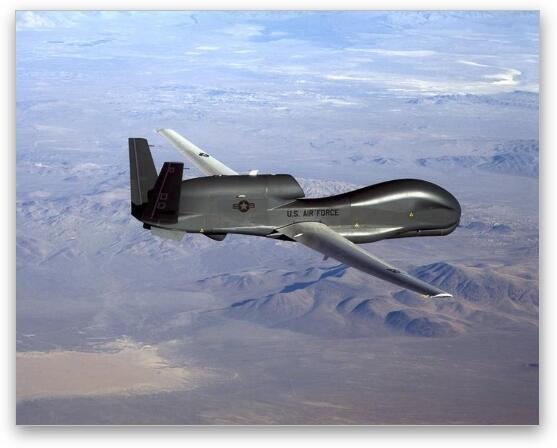 RQ-4 Global Hawk Drone Fine Art Print by Adam Romanowicz